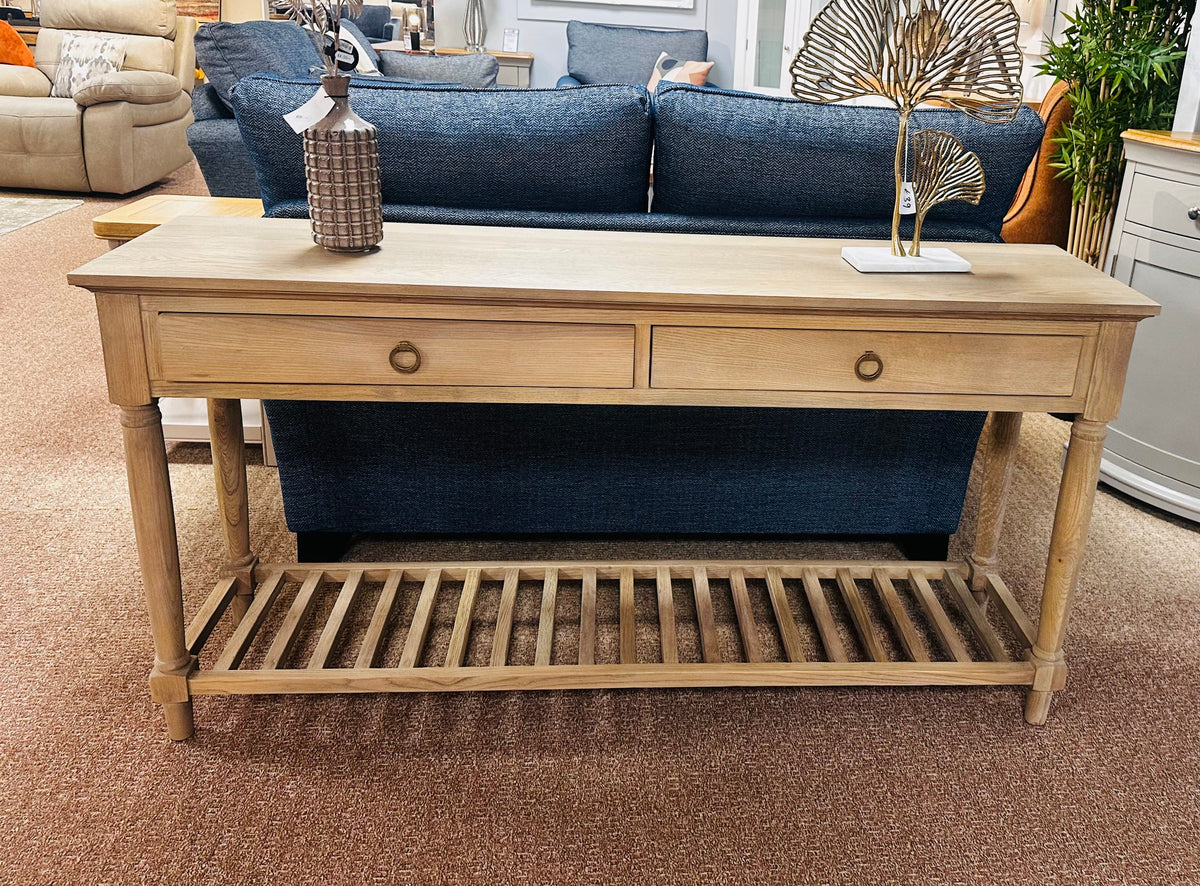 Perth 1.5 Oak Console Table – Keith Taylor Furniture